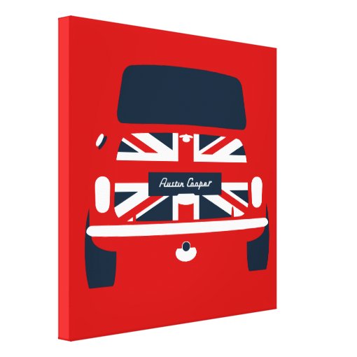 Classic original Union Jack, Austin Mini Cooper Canvas Print | Zazzle
