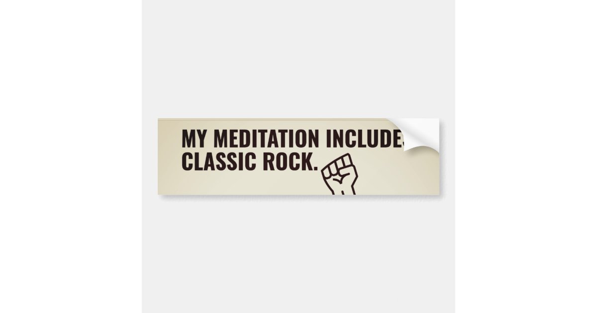 Classic Rock Vintage Rock N Roll Bumper Sticker | Zazzle