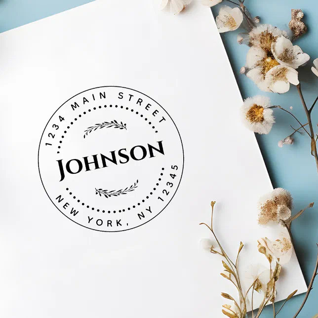 Classic Round Return Address Self-inking Stamp | Zazzle