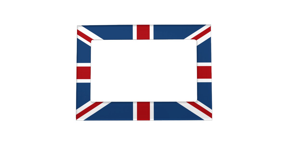 Classic Union Jack UK Flag Magnetic Picture Frame | Zazzle