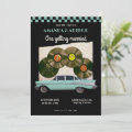 Classic vintage car wedding invitation | Zazzle
