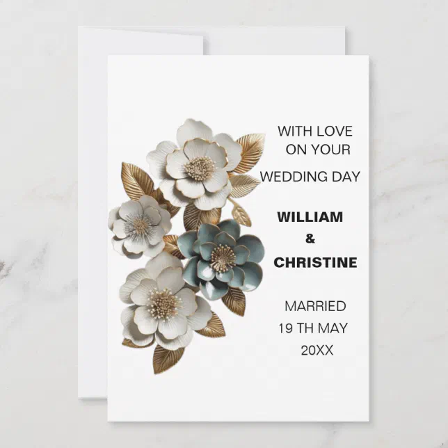 CLASSIC WEDDING CARD | Zazzle