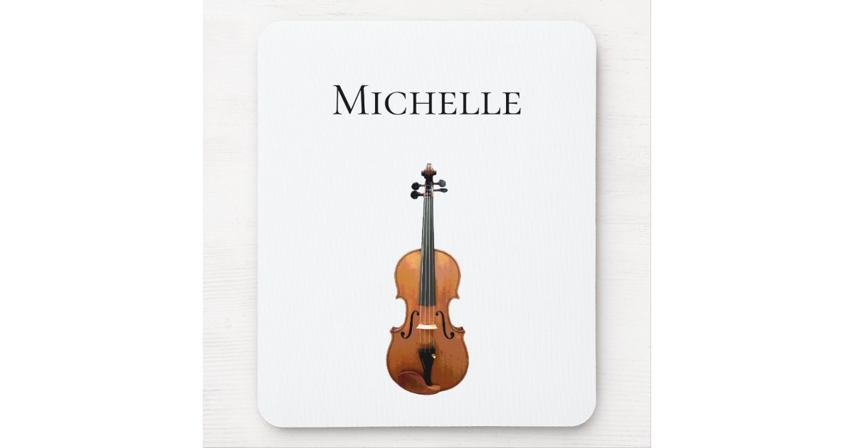 Classical Musical Violin Fiddle Personalized Mouse Mat | Zazzle