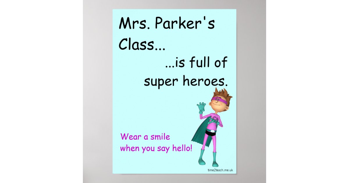 Classroom door Poster / sign | Zazzle