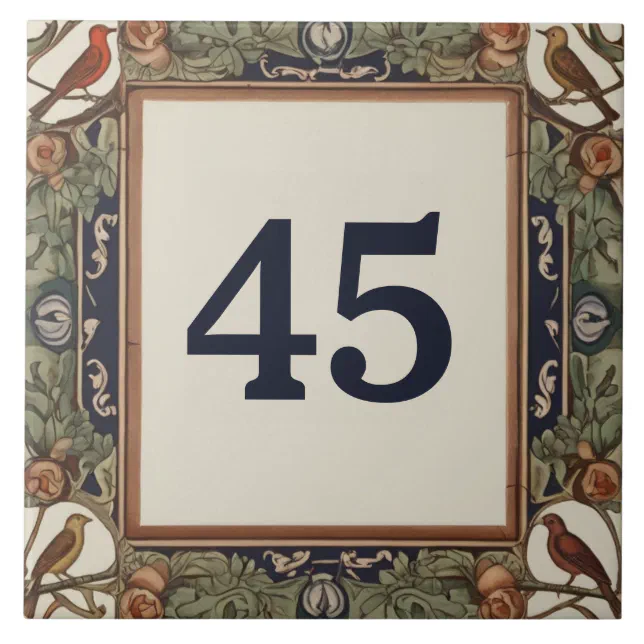 Classy Bird Custom House Number Plate Sign Plaque Tile | Zazzle