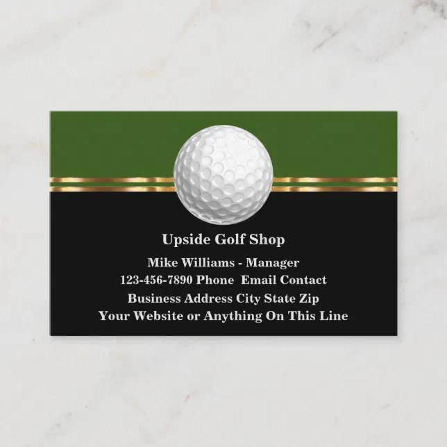 Classy Golf Theme Upscale Business Cards | Zazzle