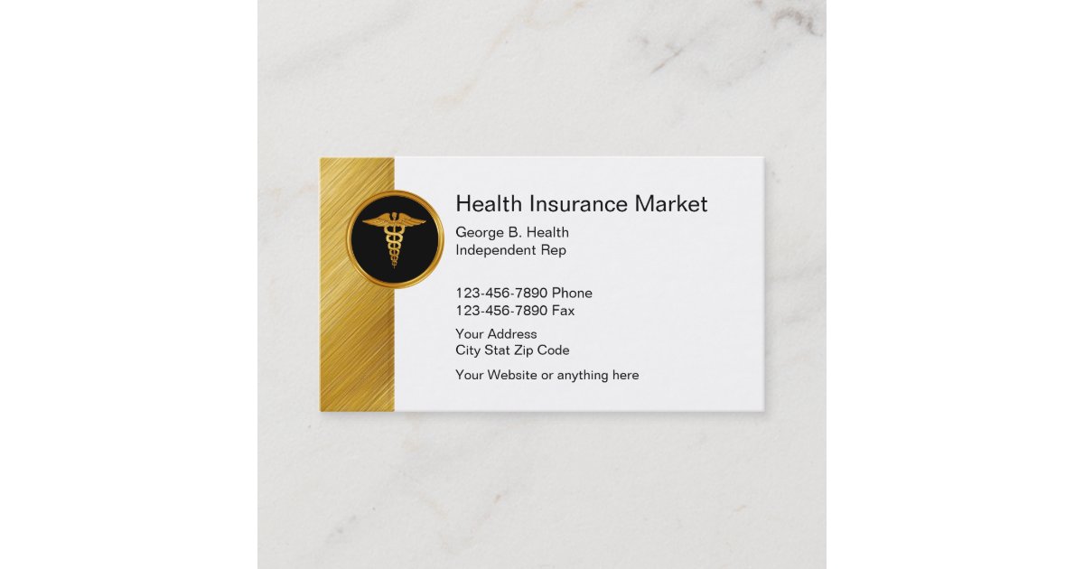 Classy Health Insurance Business Cards | Zazzle