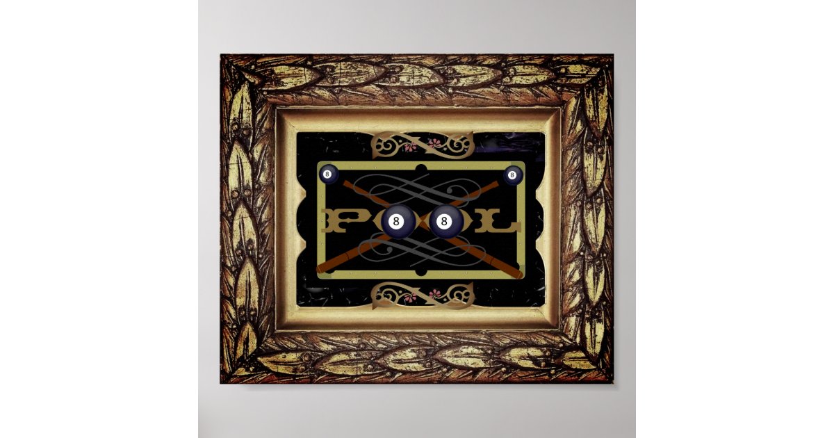 Classy Pool (Hall) Decor Poster | Zazzle