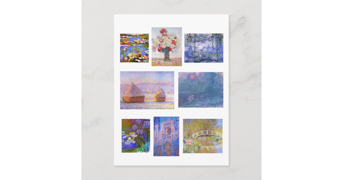 Claude Monet, Fine Art Paintings, Impressionism Postcard | Zazzle