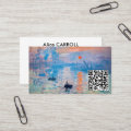 Claude Monet - Impression, Sunrise - QR Code Business Card | Zazzle