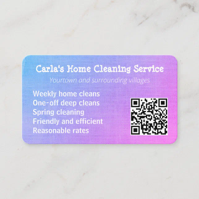 Cleaning Service House Cleaner Maid Housekeeping Business Card | Zazzle