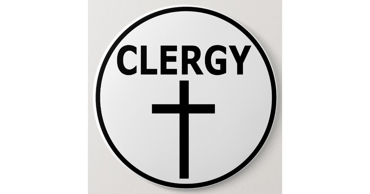 Clergy Emblem for Pastors, Reverends & Ministers 6 Cm Round Badge | Zazzle