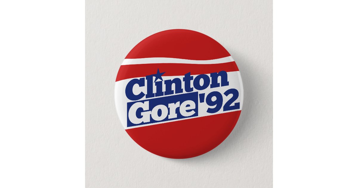 Clinton Gore 92 6 Cm Round Badge | Zazzle