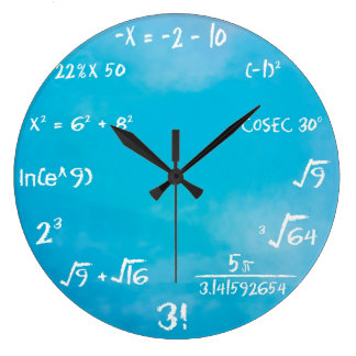Maths Wall Clocks | Zazzle.co.uk