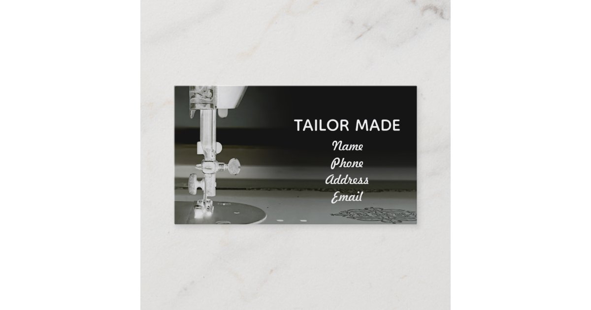 Closeup Image of Vintage Sewing Machine Business Card | Zazzle
