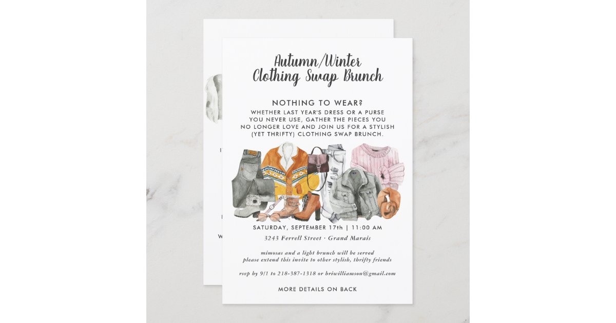 Clothing Swap Party Invitation | Zazzle