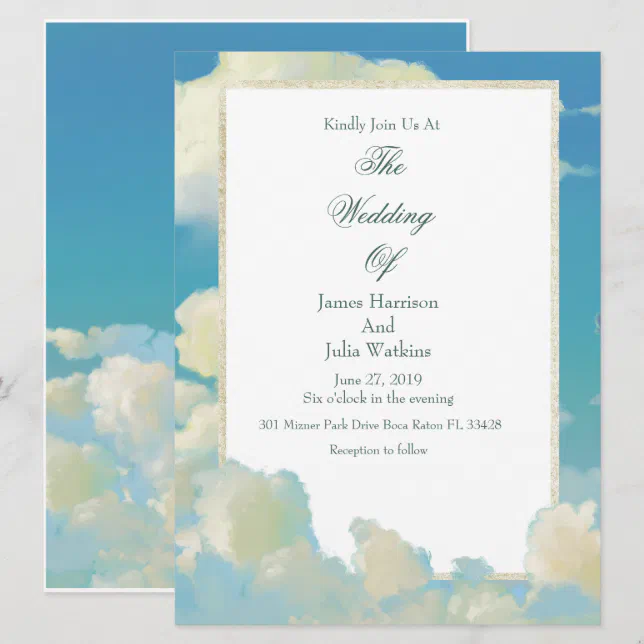 Cloud Wedding Invitation | Zazzle