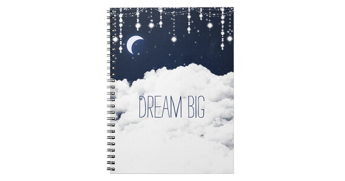 Clouds Starry Night Sky Dream notebook journal | Zazzle