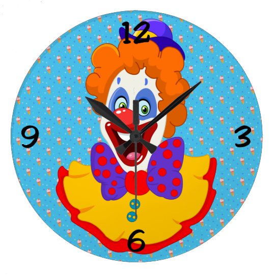 Clown Face Round Wall Clock | Zazzle.co.uk