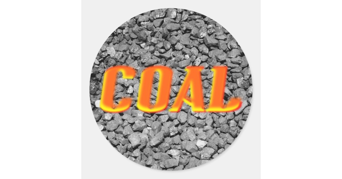 Coal Classic Round Sticker | Zazzle