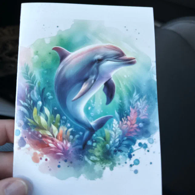 Coastal Under the Sea Dolphin Thank You Card | Zazzle
