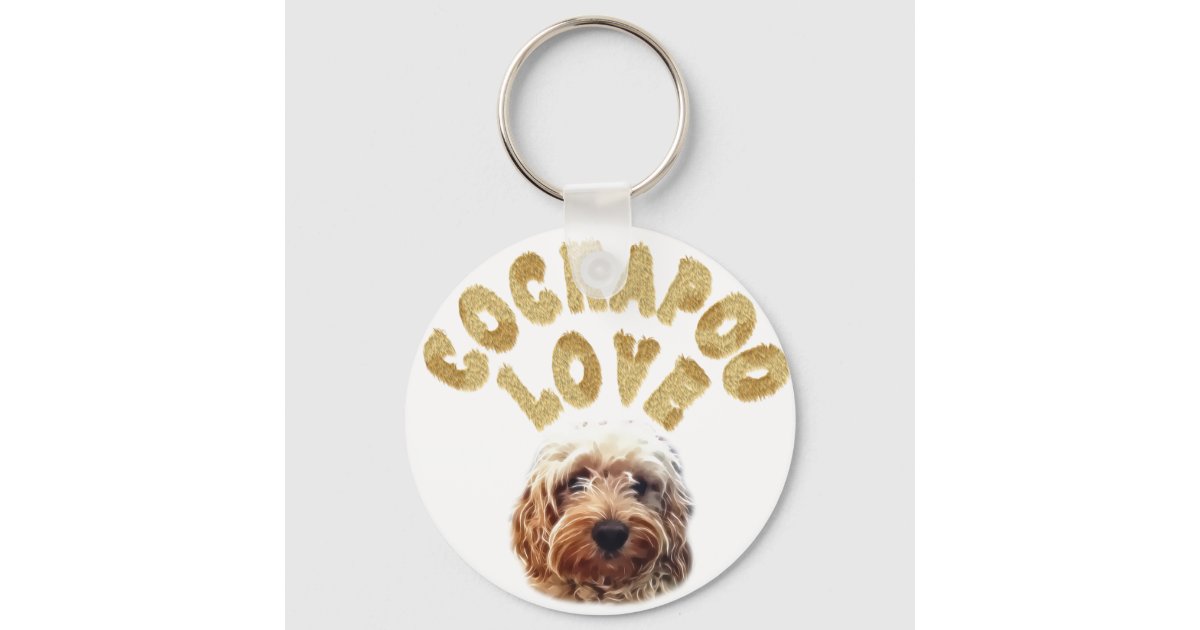 Cockapoo love key ring | Zazzle