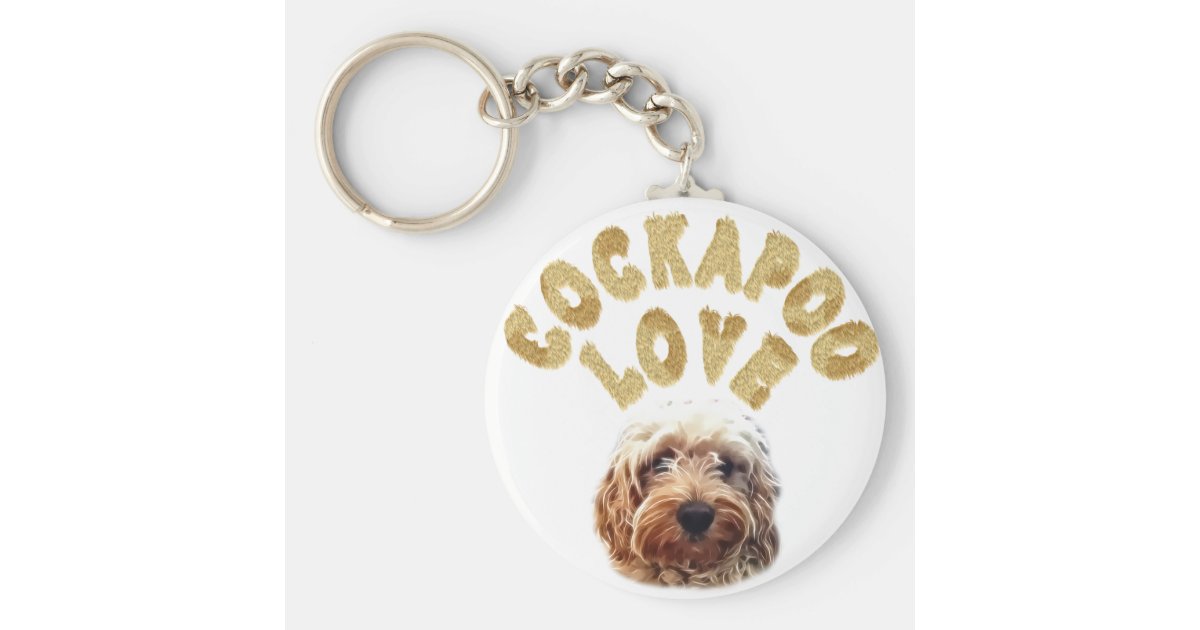 Cockapoo love key ring | Zazzle