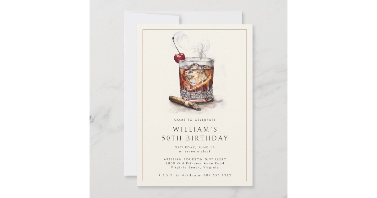 Cocktail 40th Birthday Party Invitation | Zazzle