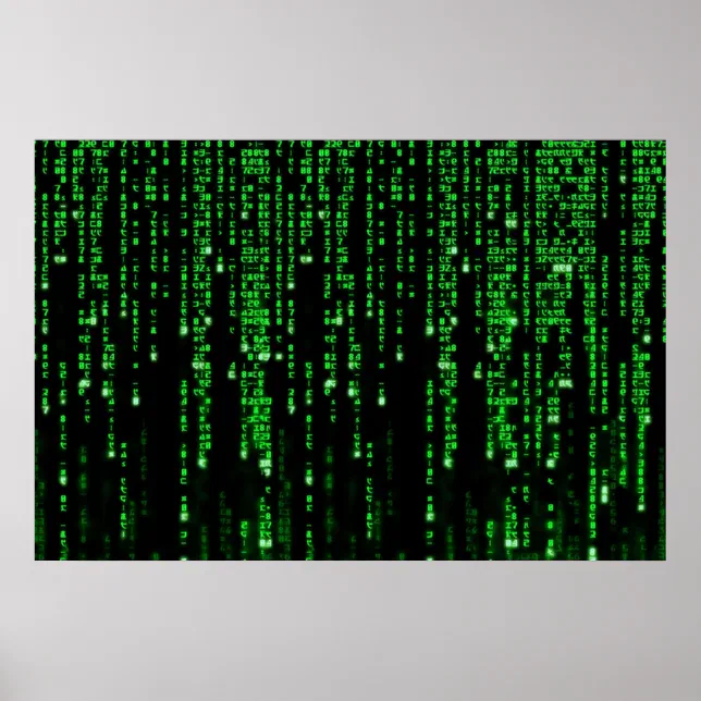 Coding binary numbers poster | Zazzle