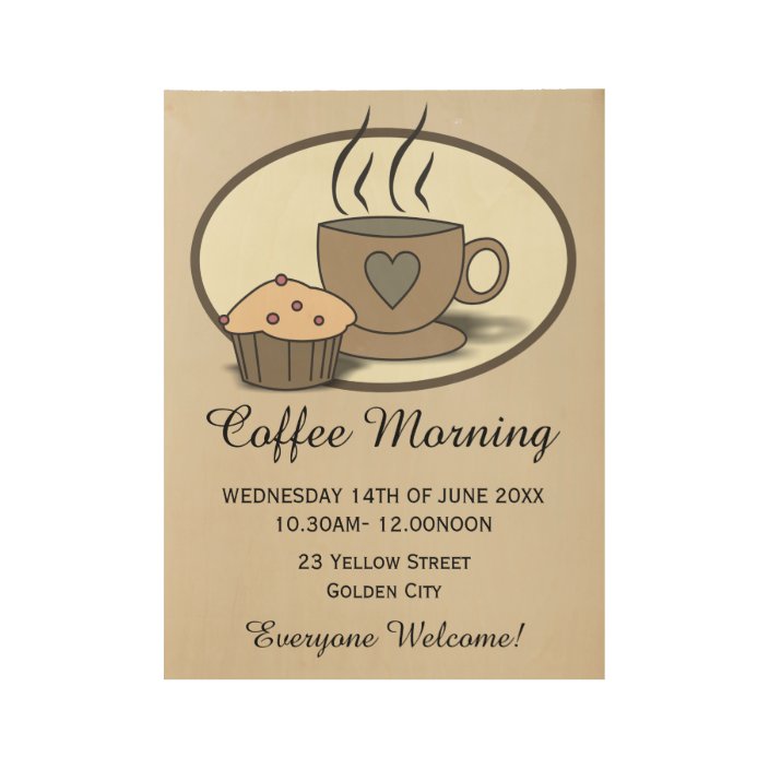 Coffee Morning Fundraising Event Poster | Zazzle.co.uk