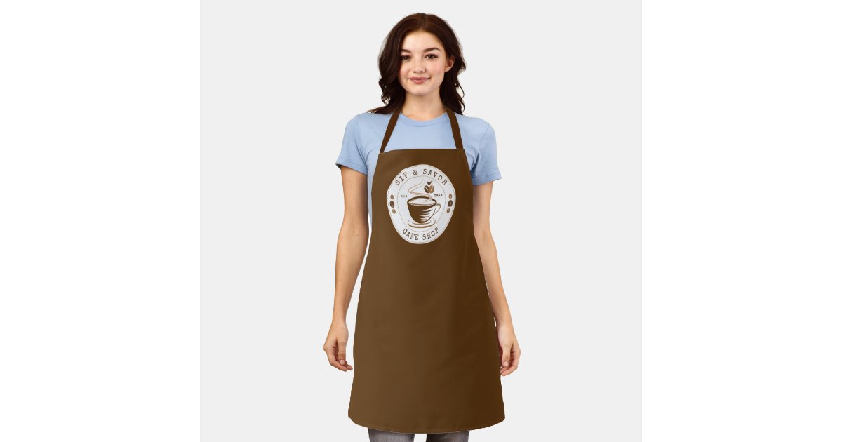 Coffee Shop Café or Bar Custom Barista Aprons | Zazzle