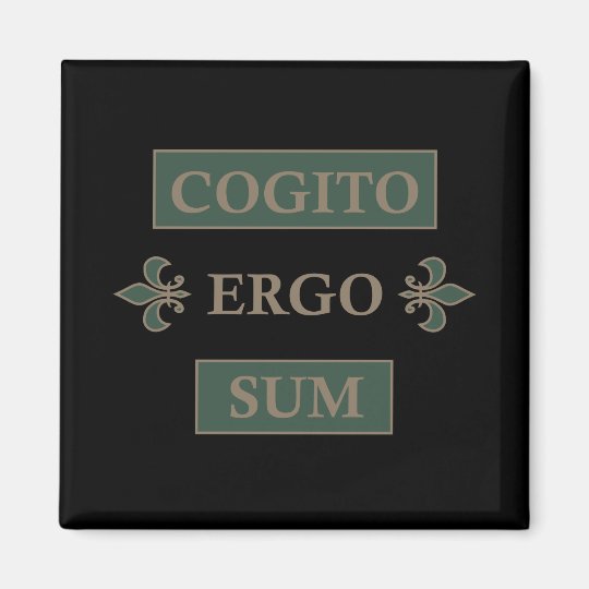 cogito ergo sum, latin phrase magnet | Zazzle.co.uk cogito ergo sum, latin phrase magnet | Zazzle.co.uk
