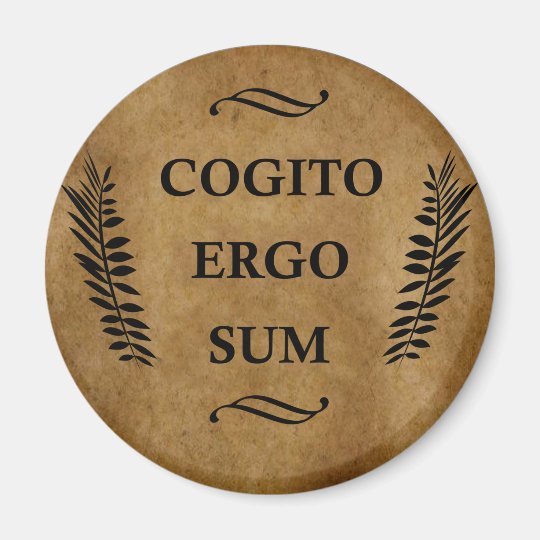 cogito ergo sum, latin phrase magnet | Zazzle.co.uk cogito ergo sum, latin phrase magnet | Zazzle.co.uk