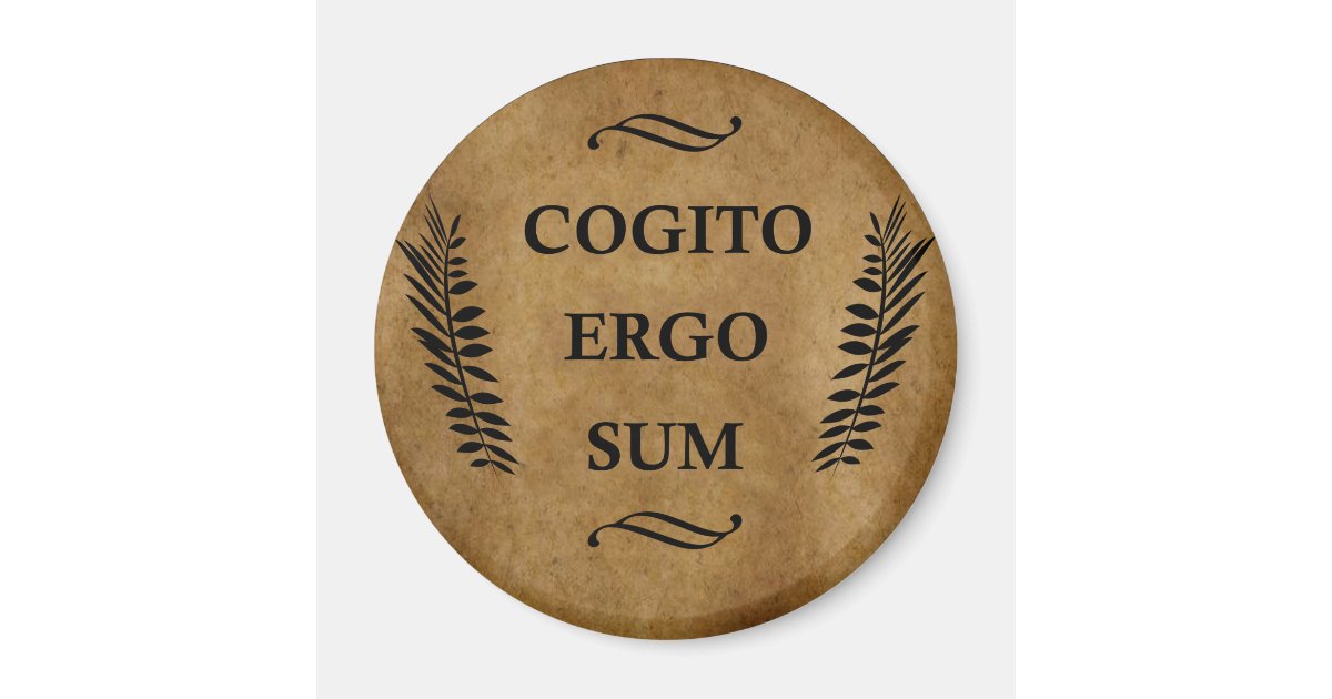 cogito ergo sum, latin phrase magnet | Zazzle cogito ergo sum, latin phrase magnet | Zazzle