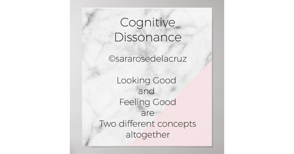 Cognitive Dissonance / Original Poem / ©SRD Poster | Zazzle