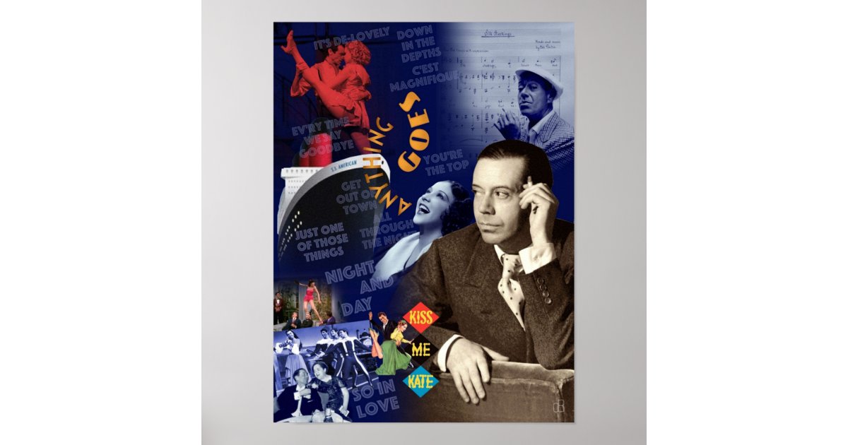 Cole Porter Collage Portrait Poster | Zazzle
