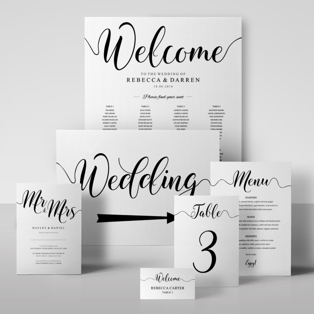 Table Number 1 Table Card | Zazzle