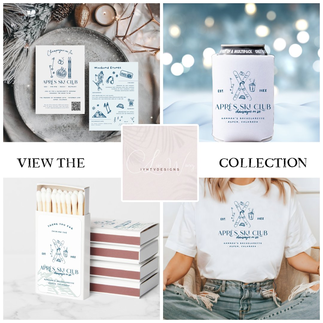 Elegant Winter Mountain Ski Chalet Wedding Tri-Fold Invitation | Zazzle