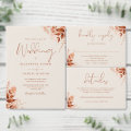 Autumn Fall Rustic Floral Script Wedding Save The Date | Zazzle