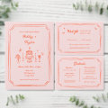 Whimsical Hand Drawn Quirky Fun Wedding Invitation | Zazzle