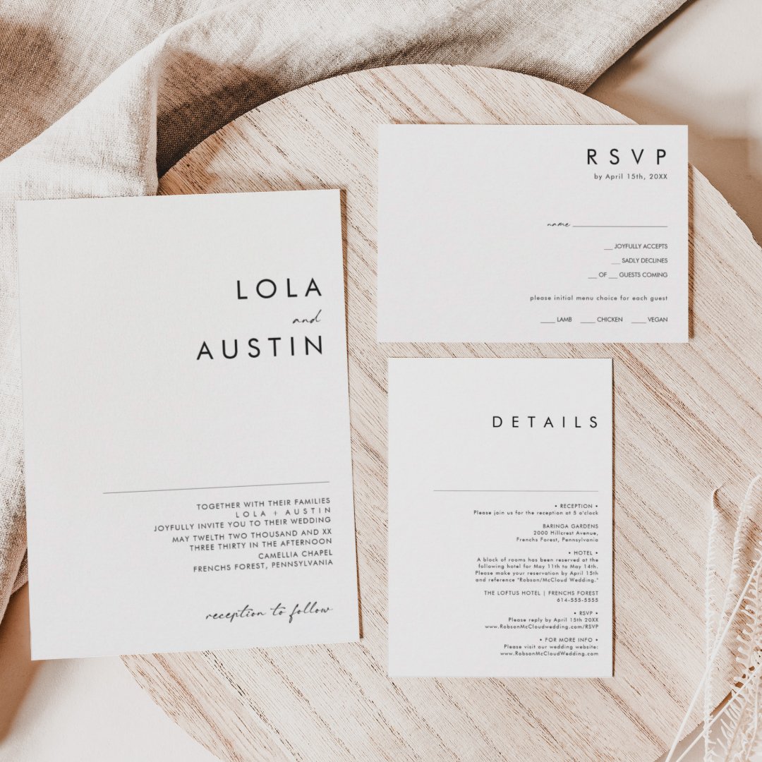 Modern Minimalist Wedding Guest Address Labels | Zazzle