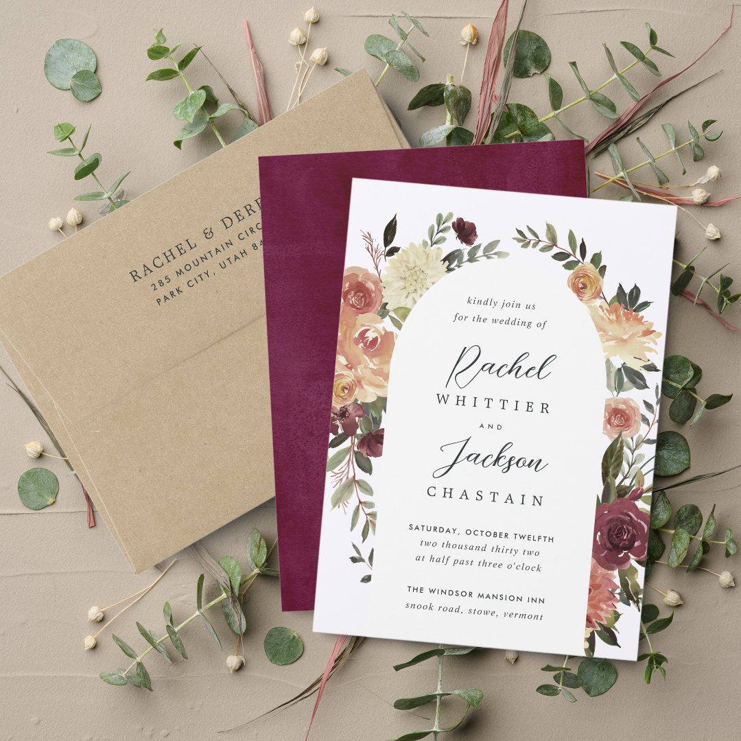 Rustic Bloom Reception Enclosure Card | Zazzle
