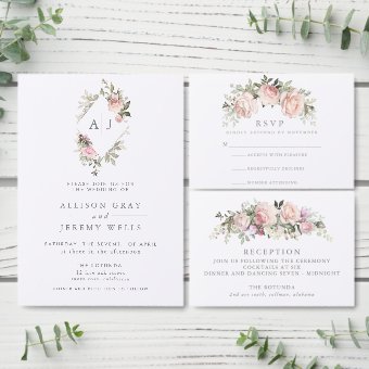 Spring Floral Wedding Invitation | Zazzle