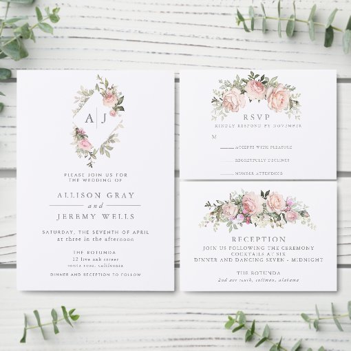 Spring Floral Wedding Invitation | Zazzle