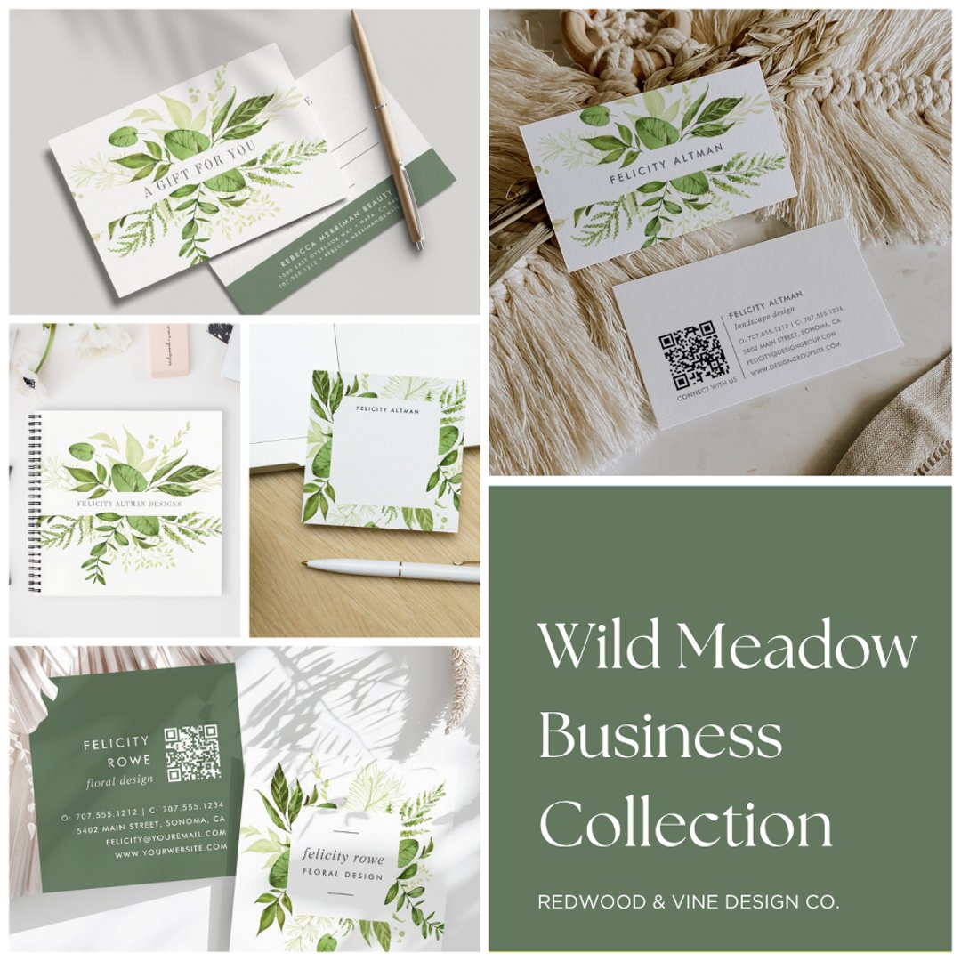 Wild Meadow | Botanical Business Card | Zazzle
