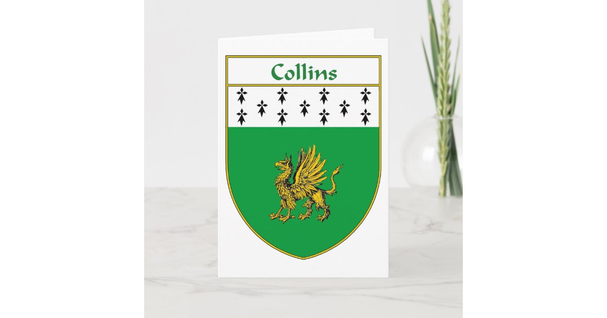 Collins Coat of Arms/Family Crest Holiday Card | Zazzle.co.uk
