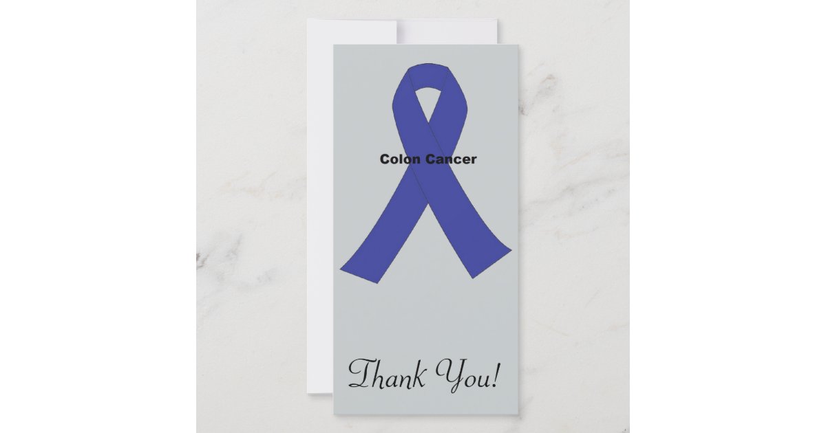 Colon Cancer Thank You Card | Zazzle