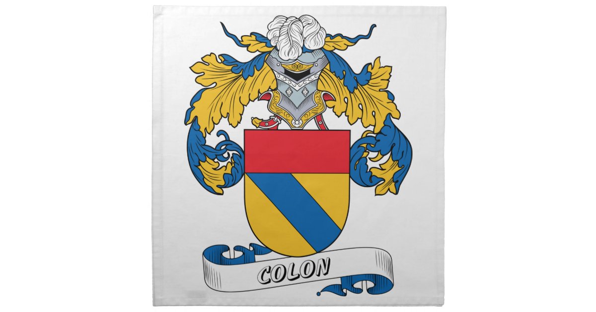 Colon Family Crest Napkin | Zazzle