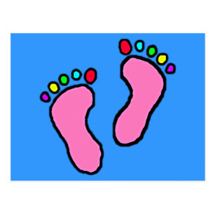 Cartoon Feet Postcards | Zazzle UK