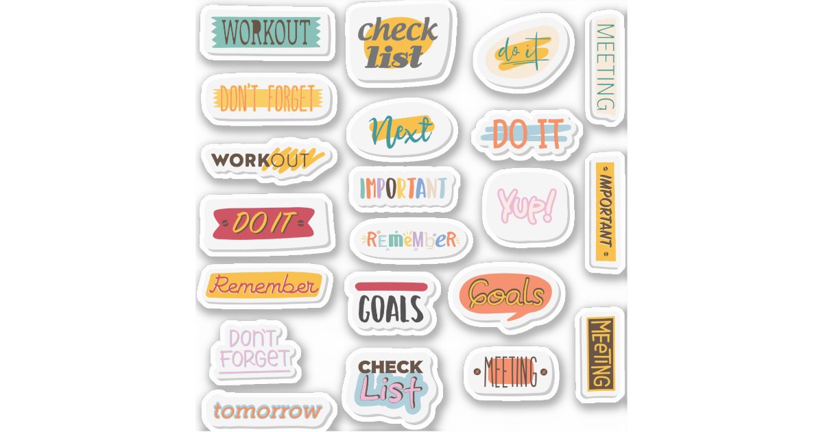 Colorful Planner sticker pack | Zazzle